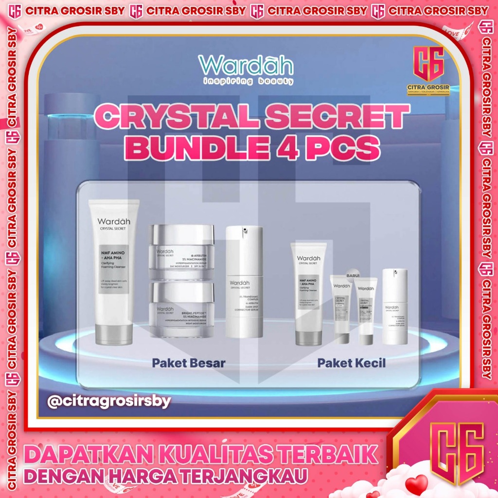 Jual PAKET ISI 4 WARDAH Crystal Secret Day Cream || Night Cream ...