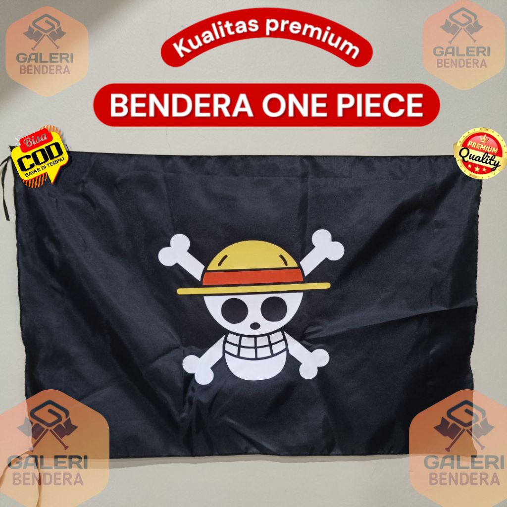Jual bendera ONE PIECE kualitas premium bendera anime bajak laut ...