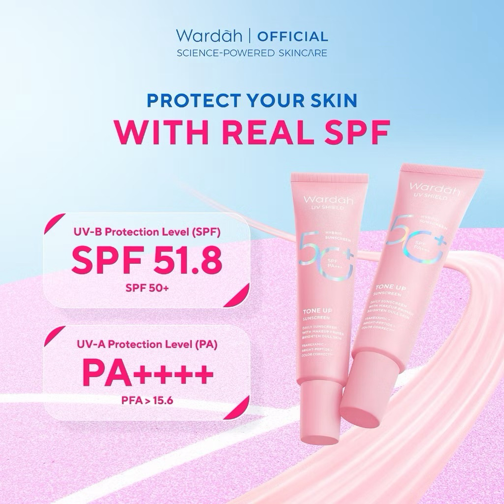 Jual Wardah UV Shield Tinted Tone Up Sunscreen SPF 50 PA 30 ml ...