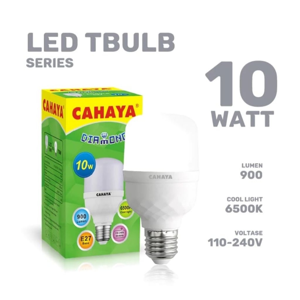 Jual Lampu LED Hemat Energi CAHAYA LED T-BULP 10 Watt Cahaya Putih ...