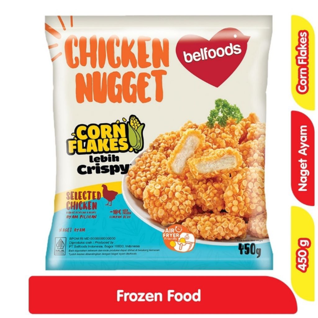 Jual Belfoods Naget Ayam Corn Flakes 450 g | Shopee Indonesia