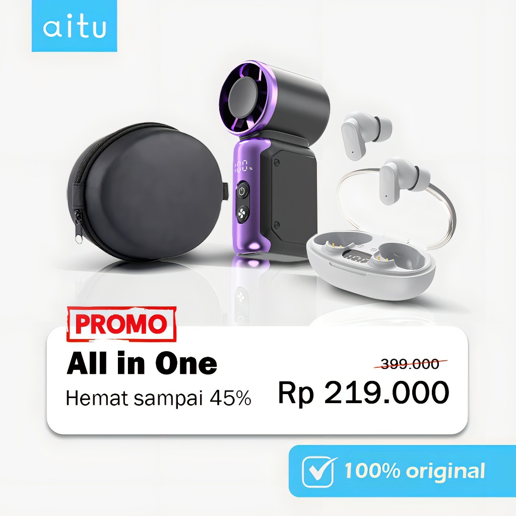 Jual Aitu Kipas Portable Mini 4000mAh Kipas Angin Travel Size - AF10 ...