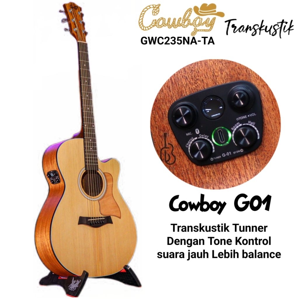 Jual Gitar Cowboy GWC235NA atau NS Transkustik original pabrik setara ...