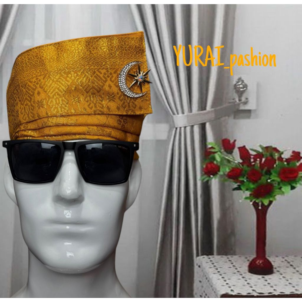 Jual TANJAK/TENGKOLOK SONGKET PREMIUM ASLI MELAYU/IKAT KEPALA MELAYU ...