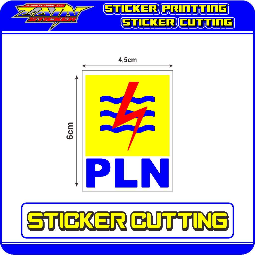 Jual Sticker Logo PLN Sticker Cutting bahan REFLEKTIF MENYALA JIKA ...