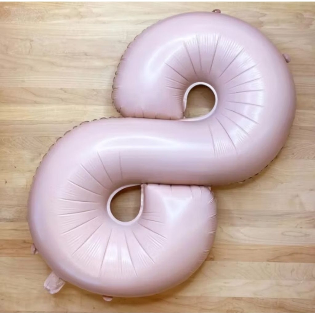 Jual Balon Angka Warna Baby Pink Pastel Macaron Ukuran Jumbo 80 cm ...