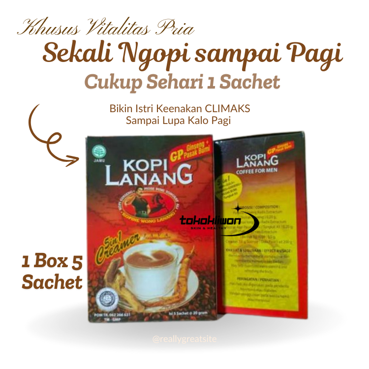 Jual KOPI LANANG Bikin Prima Perkasa Minuman Kopi Gingseng Stamina Kuat ...