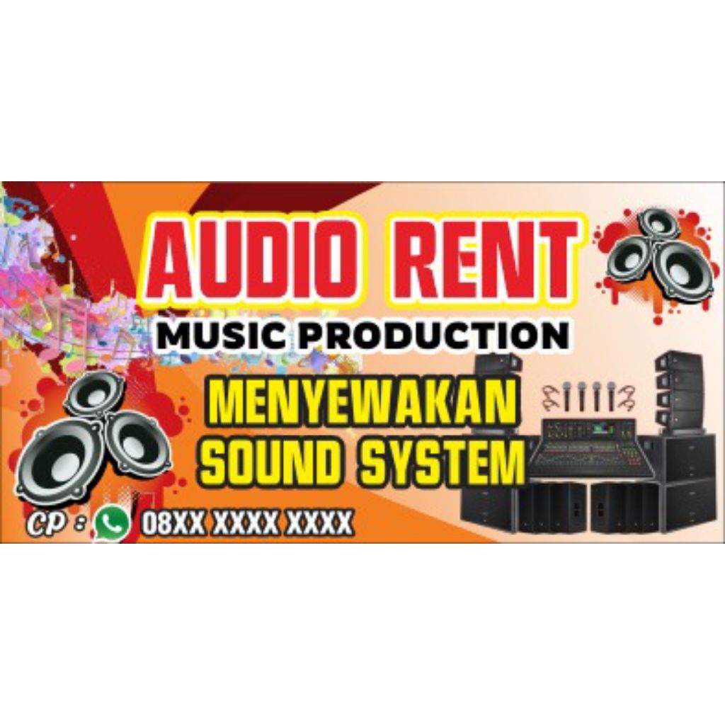 Jual mmt banner spanduk menyewakan sound system audio rent music ...