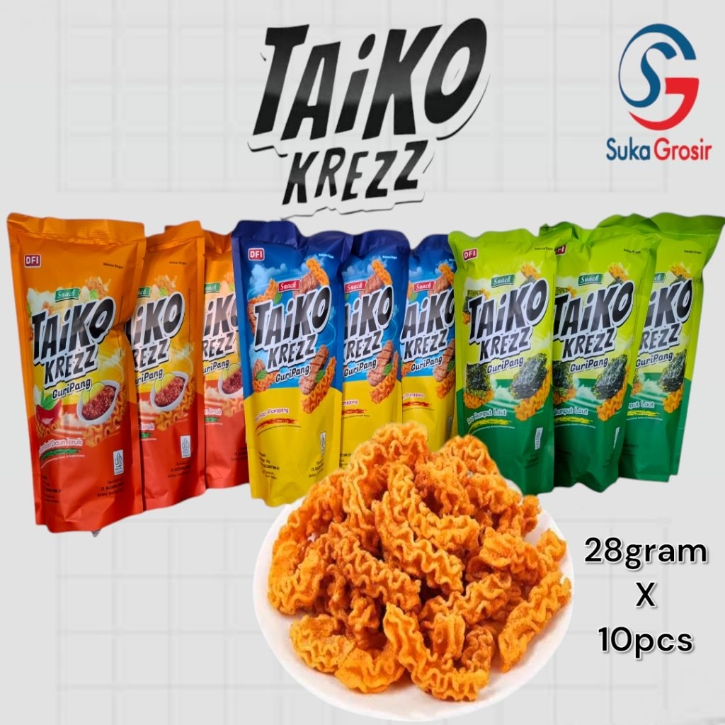 Jual Taiko Krezz Guripang (isi 10 bungkus) SNACK VIRAL | Shopee Indonesia