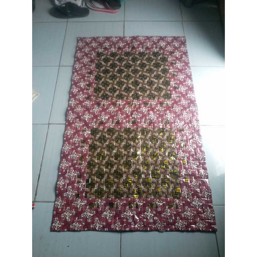 Jual Tikar Karpet Platik Anyaman Daur Ulang Bungkus Pop Ice Tikar Samak ...