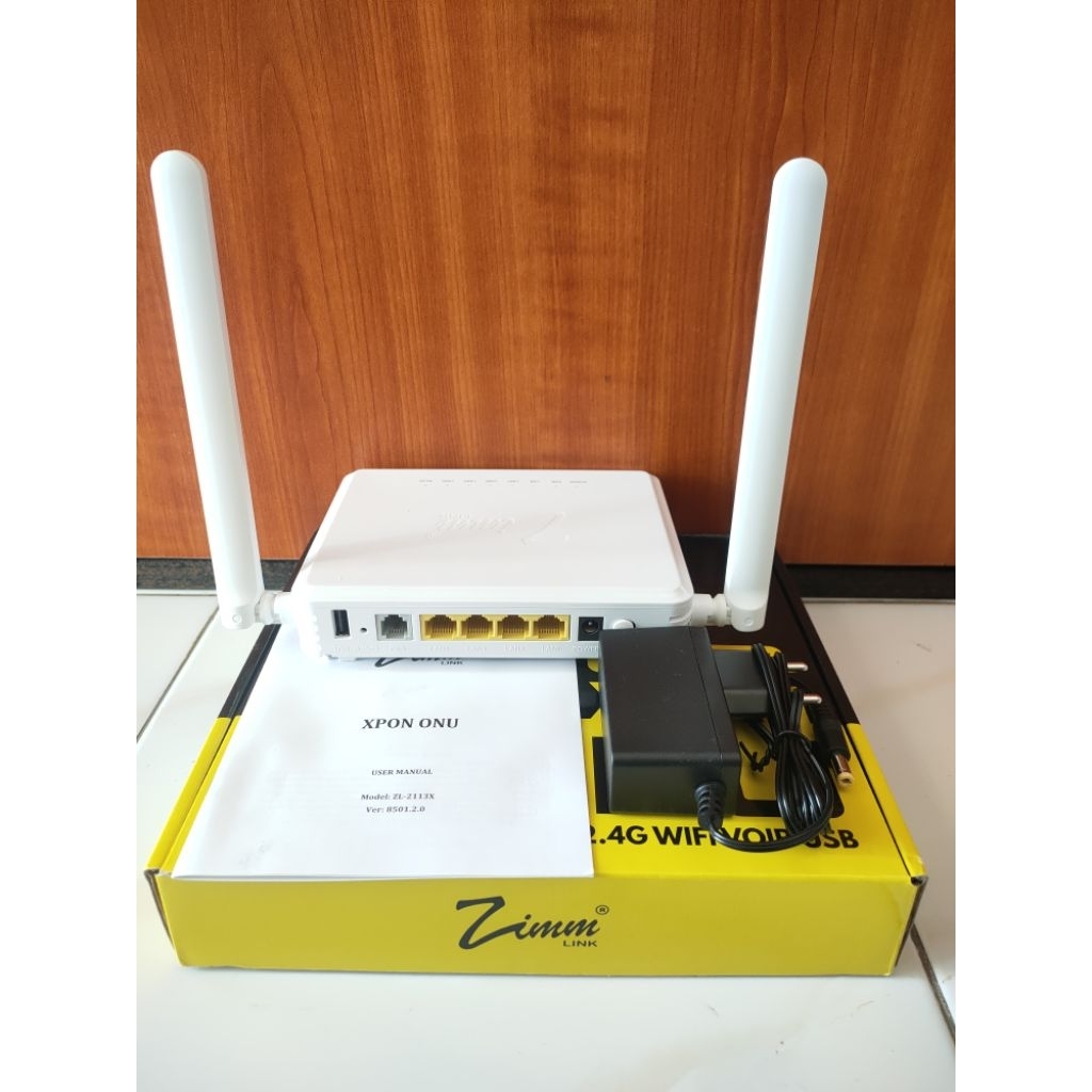 Jual ZIMMLINK XPON ONU ZL-2113X POSTEL Support ONT EPON & GPON 1GE 3FE ...