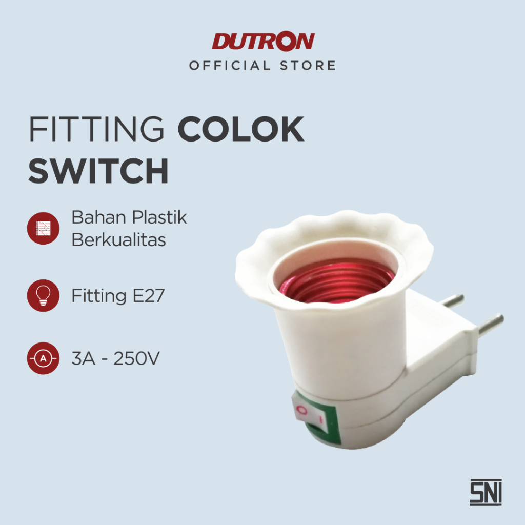 Jual DUTRON Fitting Colok Saklar / Fitting Colok Switch | Shopee Indonesia