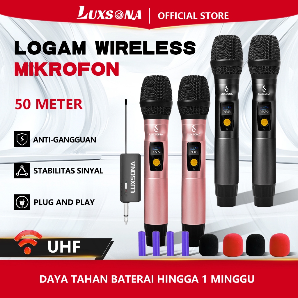 Jual LUXSONA Professional Mic Karaoke Meeting Mic Wireless Charger Lock ...