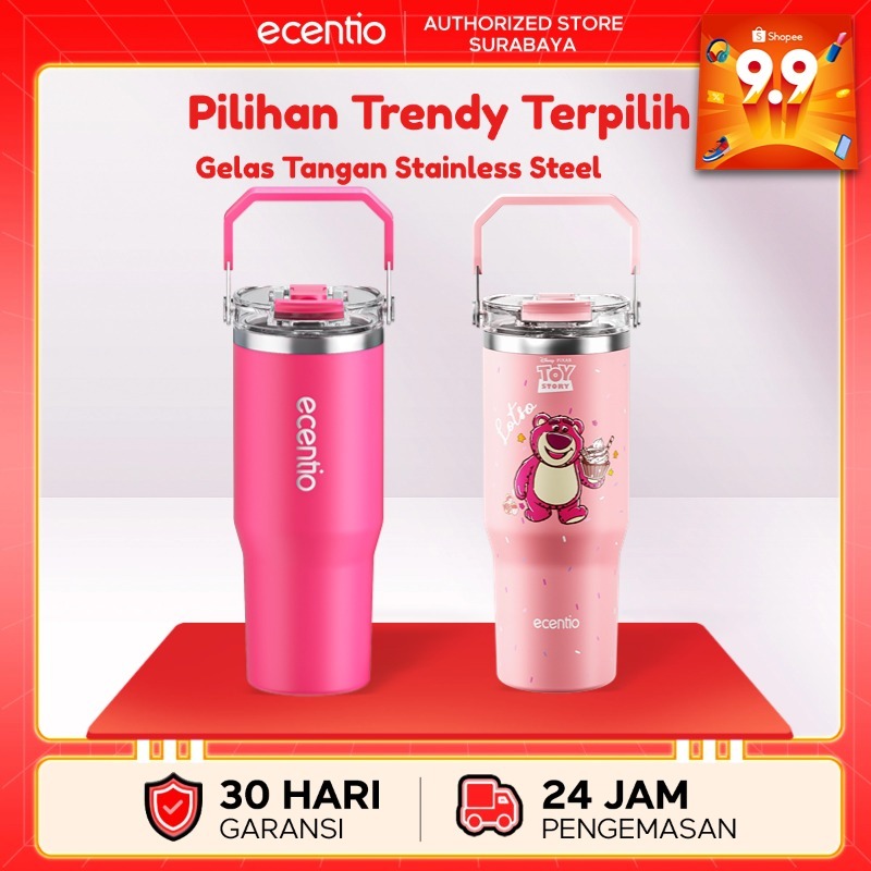 Jual [ecentio surabaya] ecentio tumblerstainless 900ml pink Disney ...