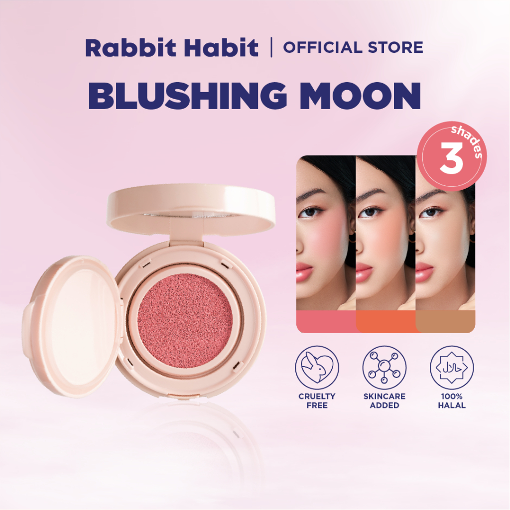 Jual Rabbit Habit Blushing Moon Blush On Cream - Pigmented Blush On ...