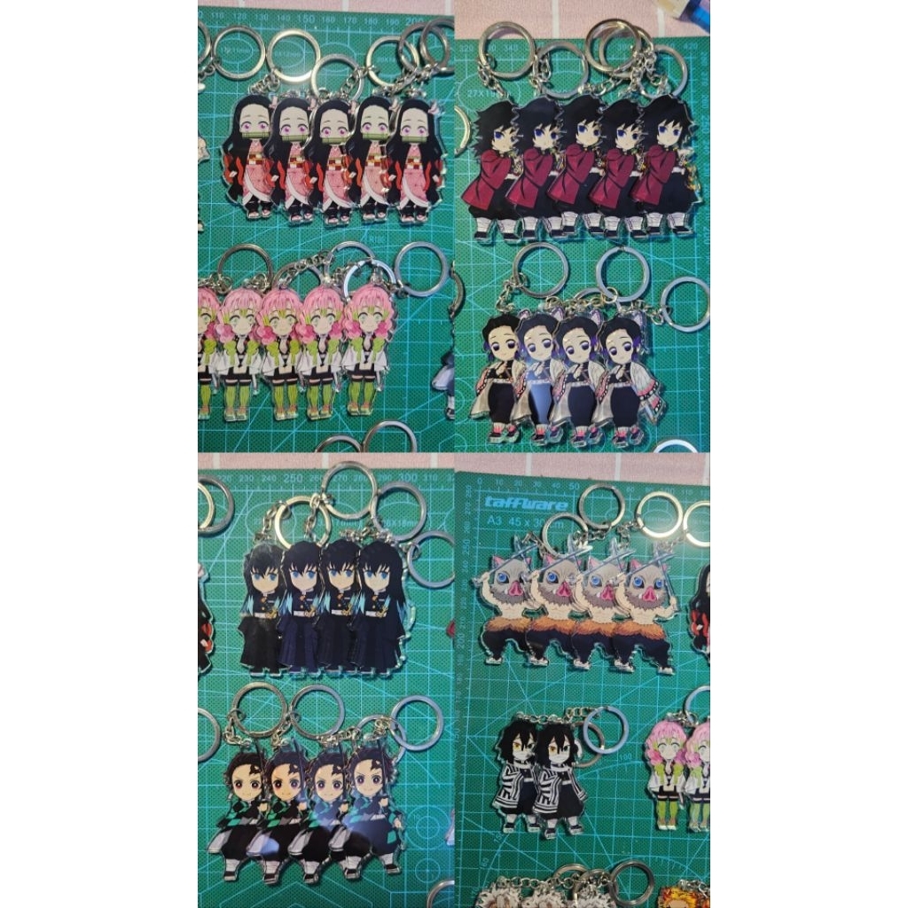 Jual ready keychain demon slayer x familymart limited giyu mui tanjiro ...