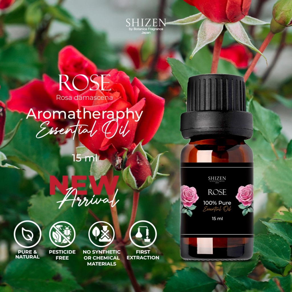 Jual Shizen Essential Oil Rose Flower 15ml – 100% Pure untuk diffuser ...