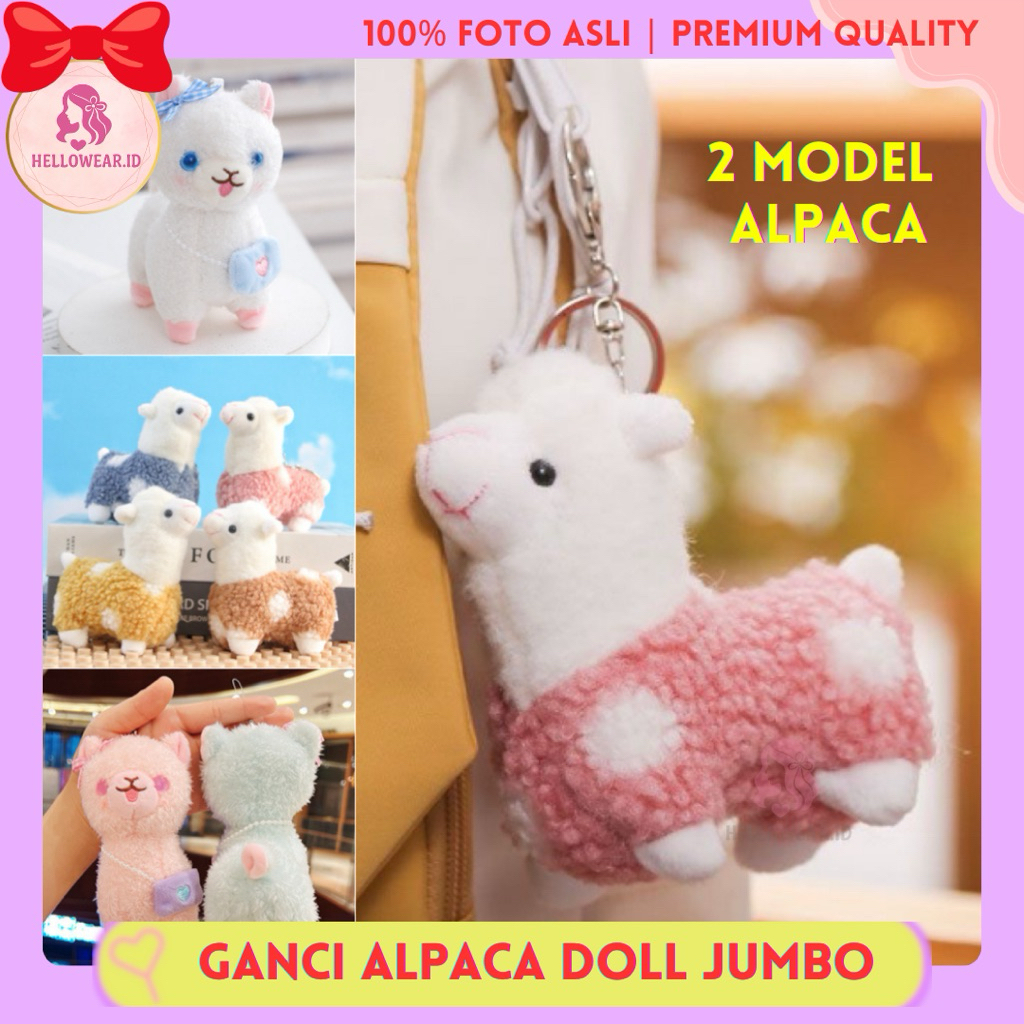 Jual Gantungan Boneka Alpaca doll Pompom Bulu Domba Ganci Bagcharm Lucu ...