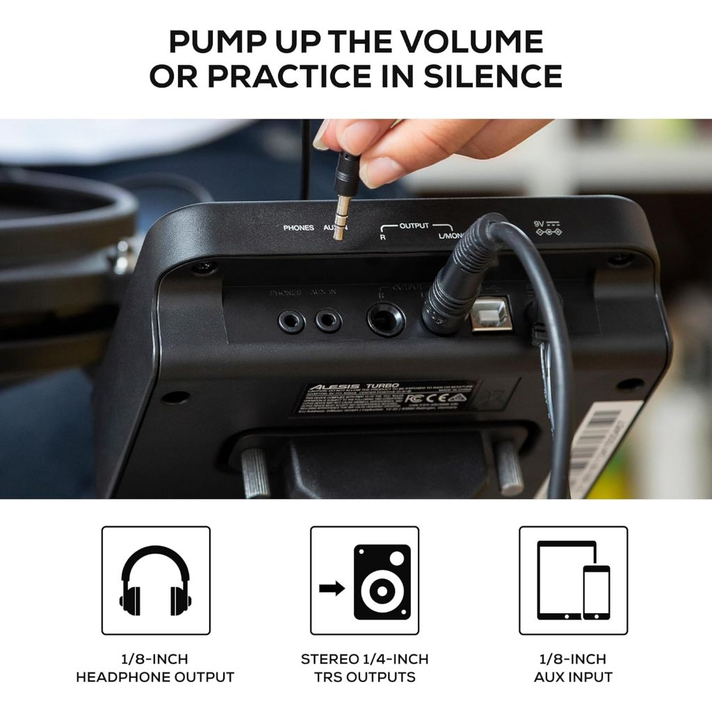 Jual Alesis Turbo Mesh Electronic Drum Kit | Seven-Piece Electronic Drum Kit With Mesh Heads ...