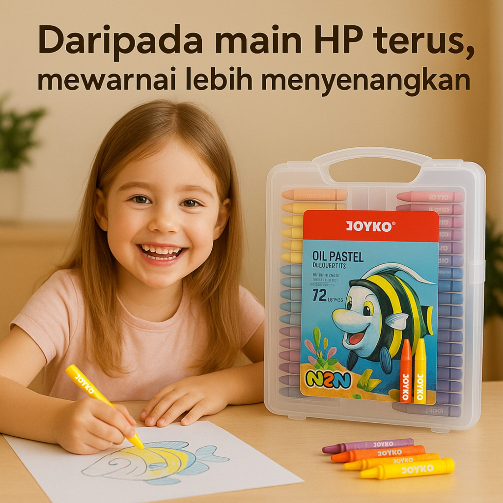 Jual Plastic Crayon 12/24/36 Warna Cerah Bentuk Segitiga Ergonomis ...