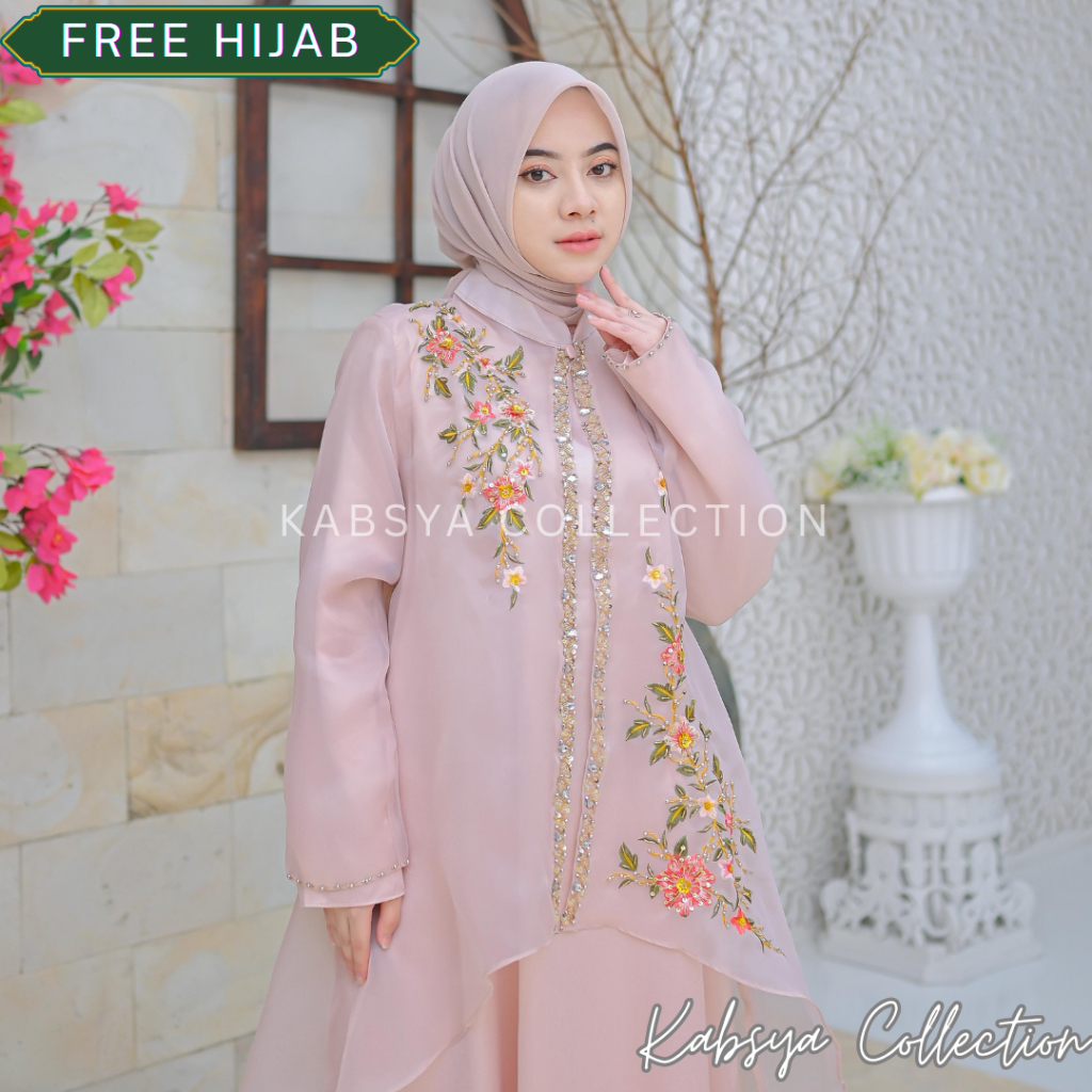 Jual Instant COD Dress Gamis Organza Inner Dress Satin Velvet YASMIN ...