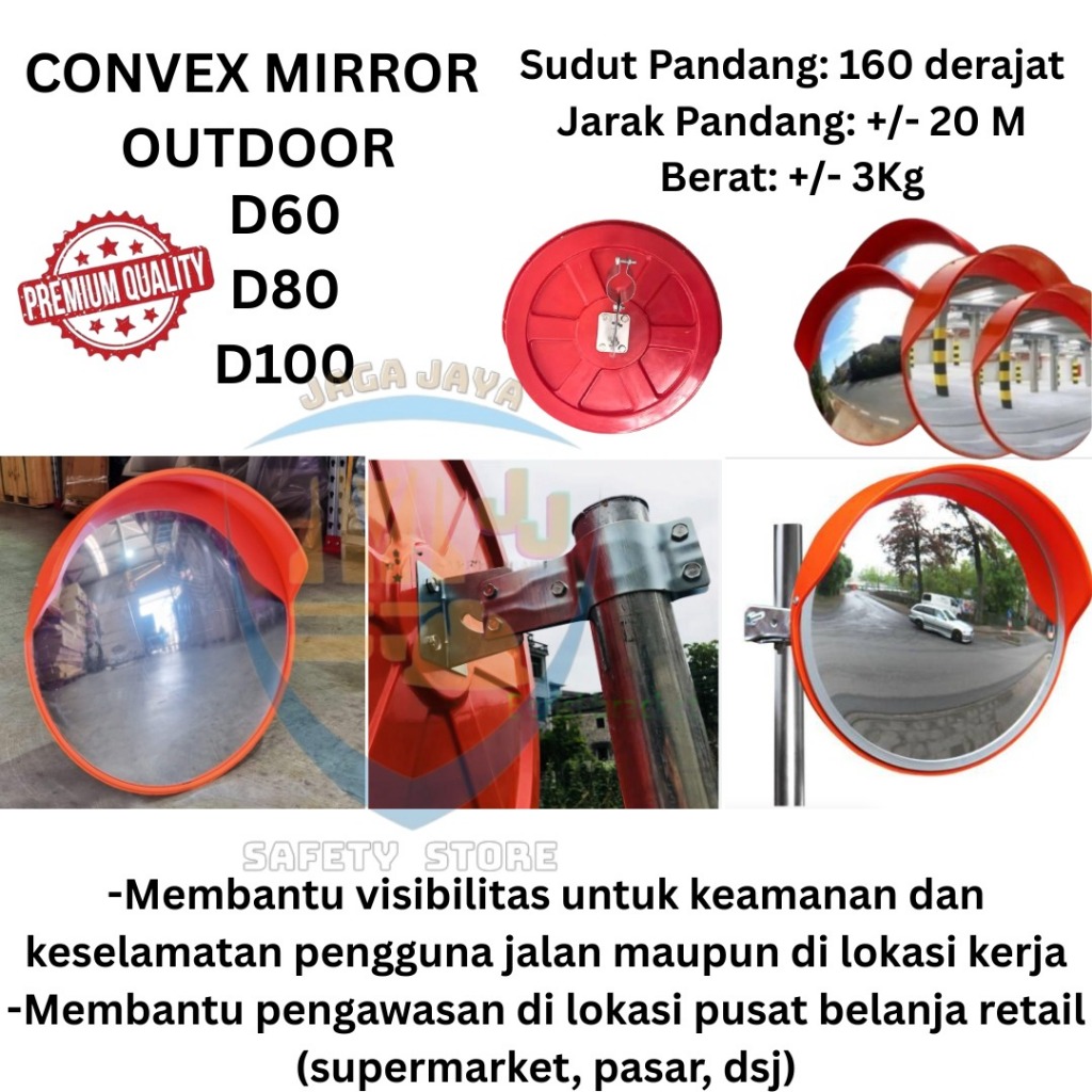 Jual Convex Mirror Outdoor, Cermin Jalan Cembung, Cermin Keamanan Jalan ...