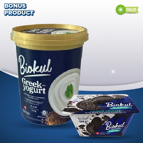 Jual BELI 1 PC GREEK YOGURT PLAIN 473 GR BONUS BIOKUL GREEK WITH ...