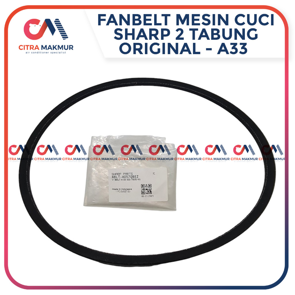 Jual Vanbelt A33 Mesin Cuci Sharp Original ES T 65 MW Series Mitsuboshi ...