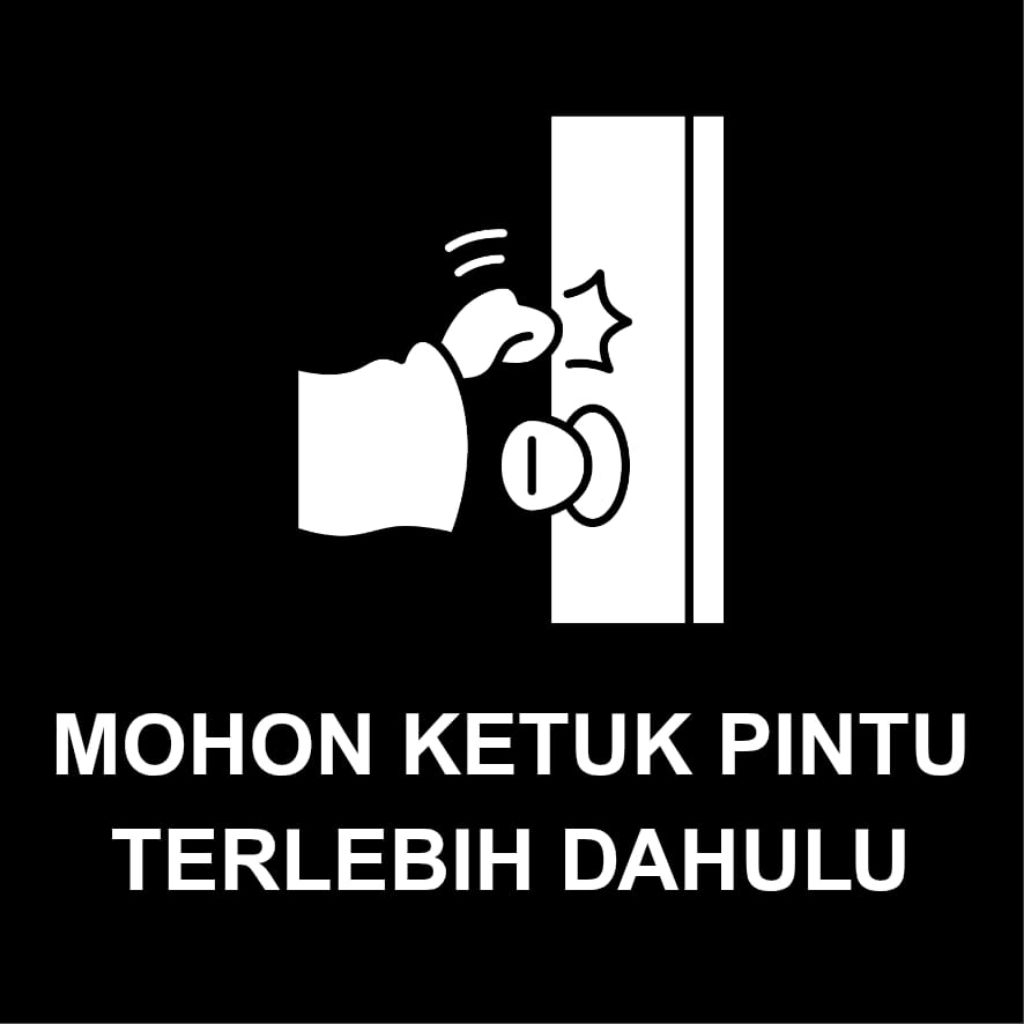 Jual Papan Akrilik Tulisan Mohon Ketuk Pintu Terlebih Dahulu | Sign ...