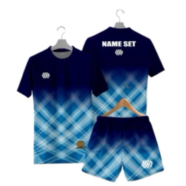Jual Jersey Badminton Navy Gradasi Full Printing ( Free Name Set dan ...