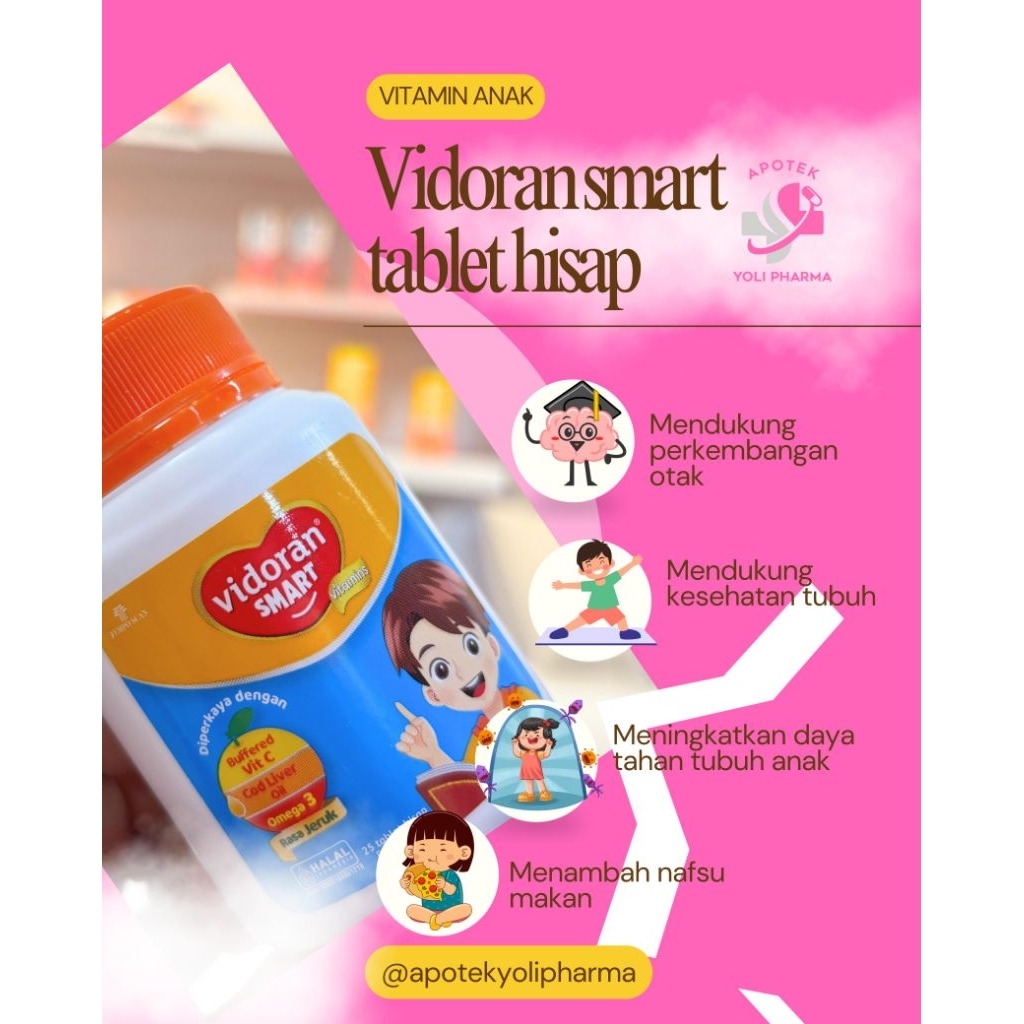 Jual Vidoran Smart Orange 25 Tablet Hisap Membantu Memenuhi Kebutuhan ...