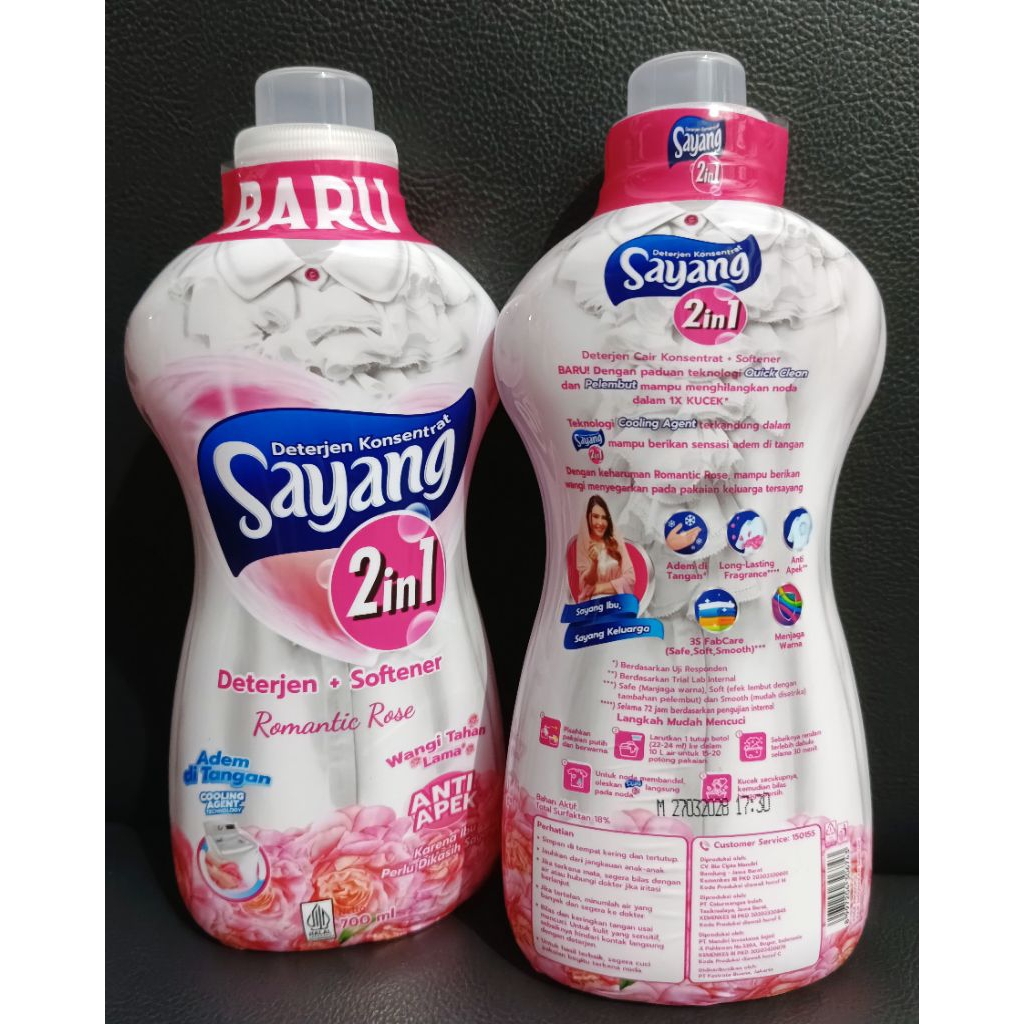 Jual Deterjen Sayang kemasan Botol isi 700ml | Shopee Indonesia