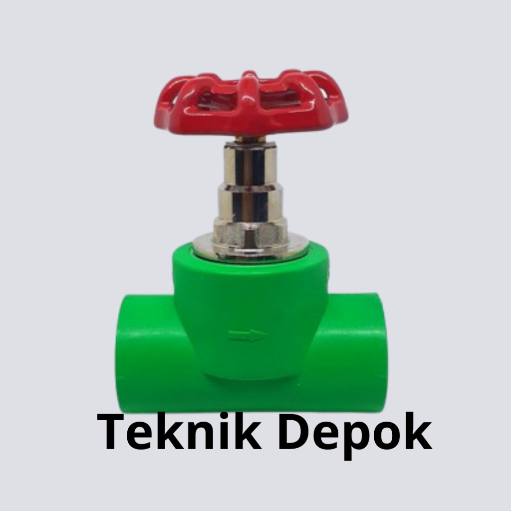 Jual Straight Way Valve PPR 1 Inch Stop Kran Puter Rucika Tigris Green ...