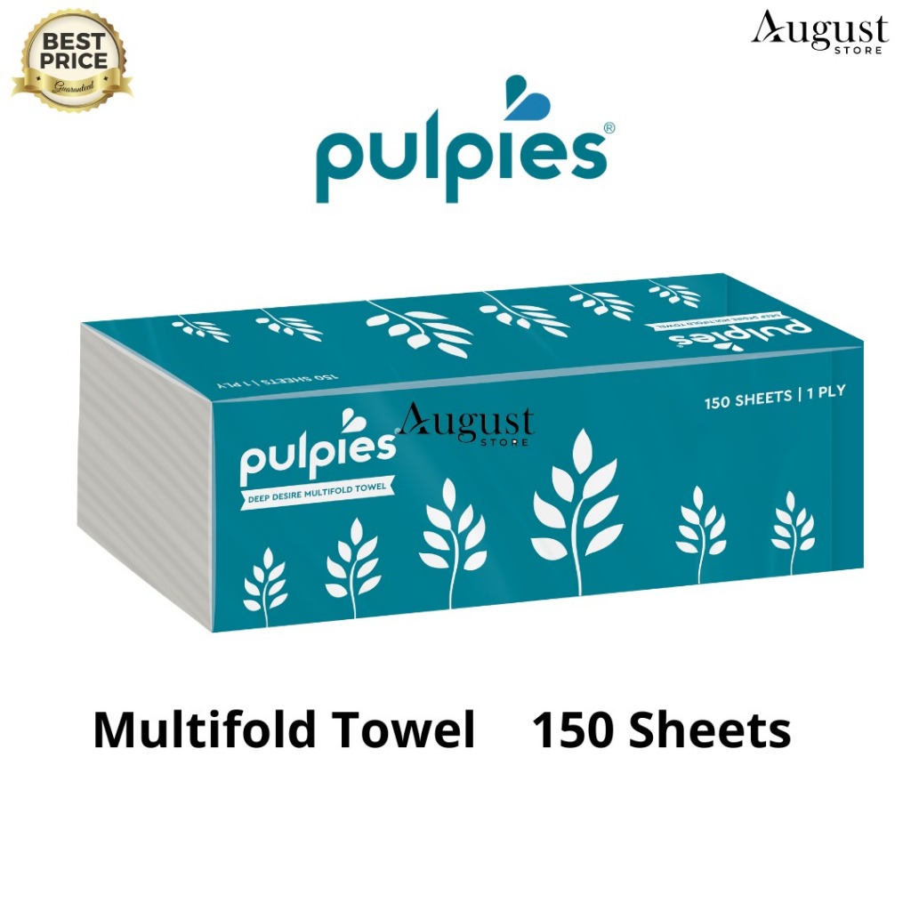 Jual Tisu Tissue Pulpies Deep Multifold Towel Isi 150 Sheet / 1 Ply ...