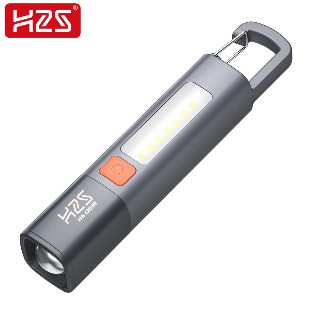 Jual H2S Senter LED Zoom in Out 5 Mode Flashlight COB Waterproof Type C ...