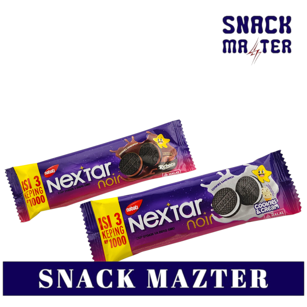 Jual Nextar Noir Biskuit Sandwich - Netto 28.5 gr | Shopee Indonesia