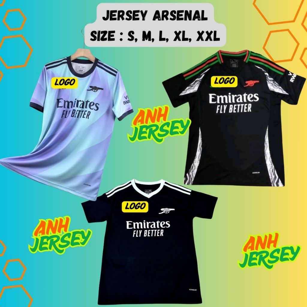 Jual JERSEY BAJU BOLA (ARSENAL) HOME AWAY 3RD KIPER THIRD/MUSIM 2024 ...