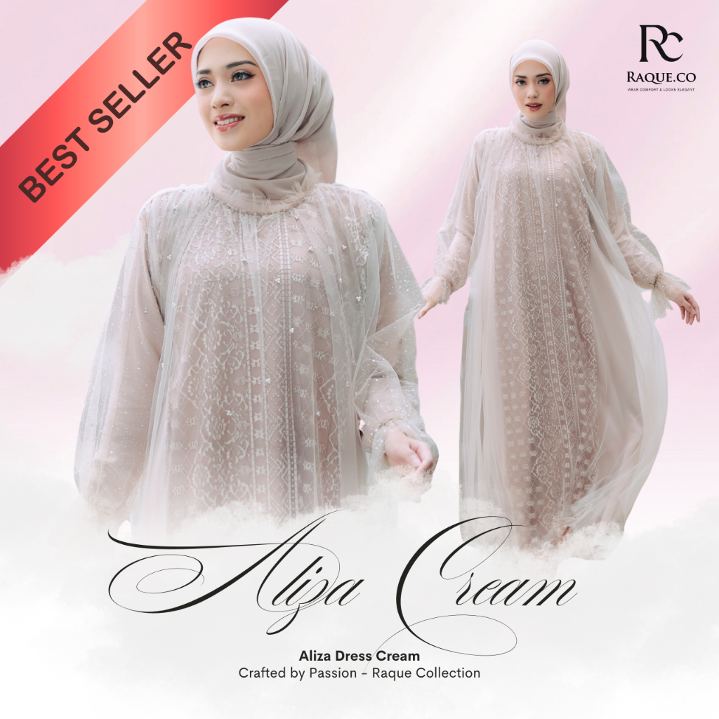 Jual RAQUE.CO - ALIZA CREAM DRESS SERIES / DRESS ELEGAN / REKOMENDASI ...