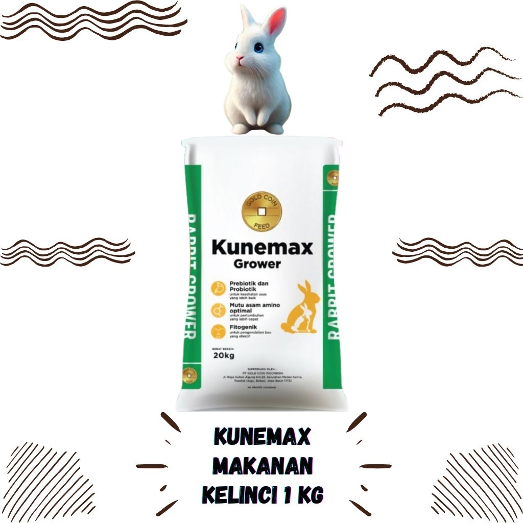 Jual Makanan Kelinci Kunemax Grosir Gold Coin Kemasan 1 kg Repack ...