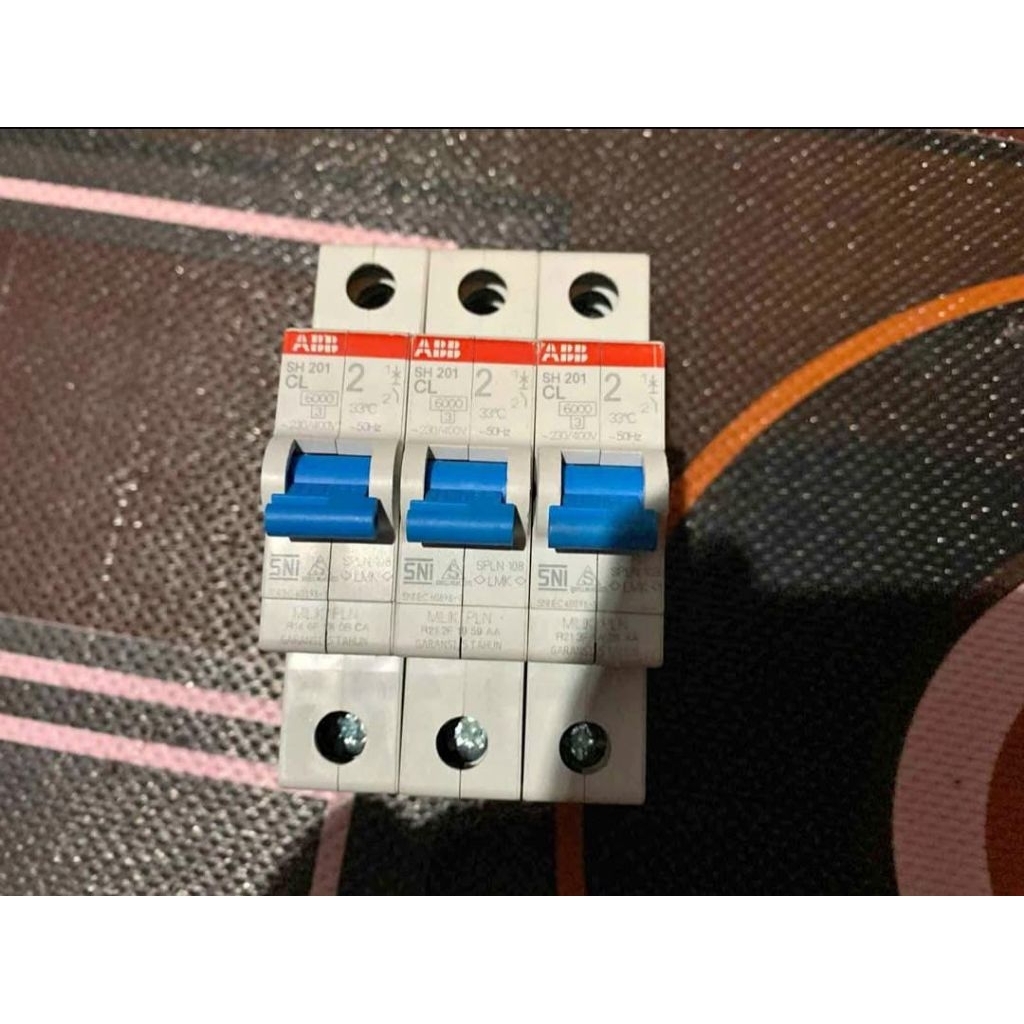 Jual MCB PLN modif anti jeglek ABB sh 201 1phase 2a 4a 6a 10a 16a 20a 25a 35a 50a bisa reques ...
