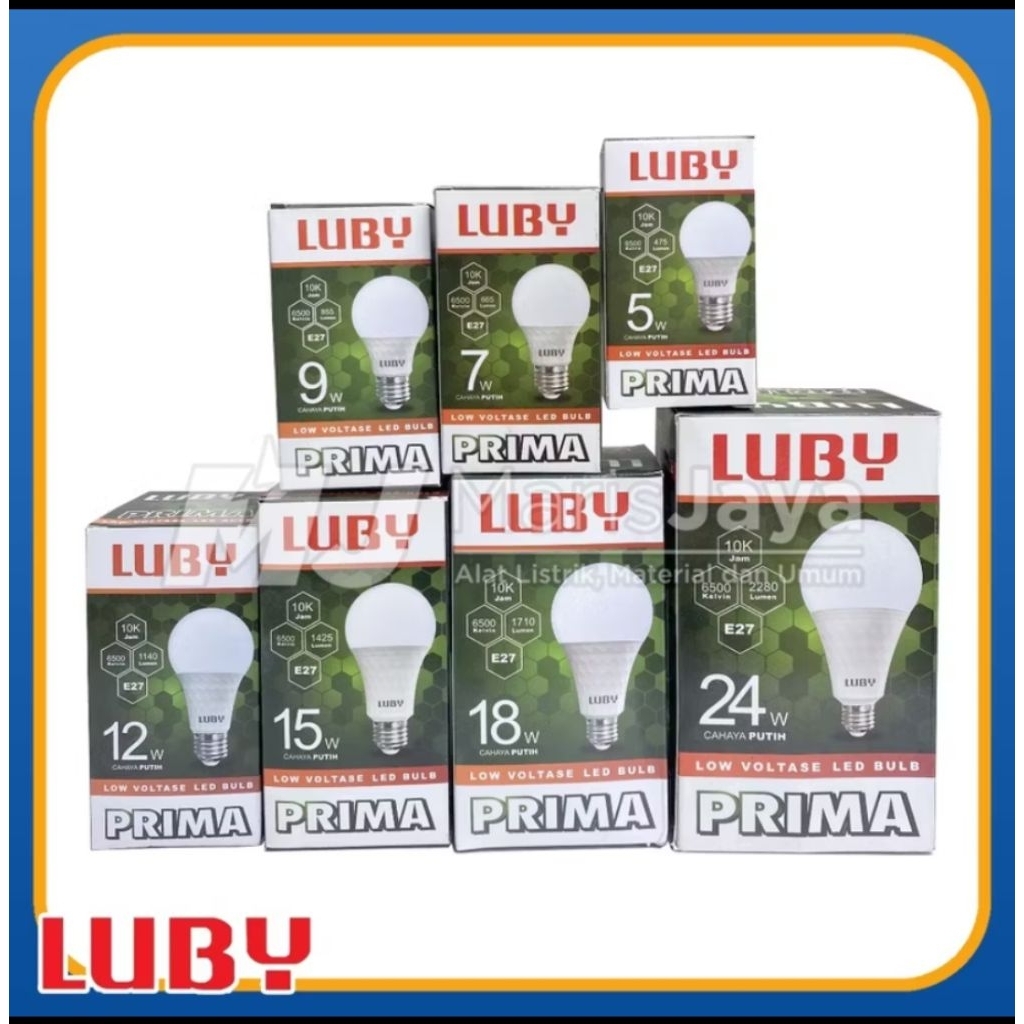 Jual Lampu Bohlam LED Luby Prima /5 Watt 7/9/12/15/18 Wat 24 Watt ...