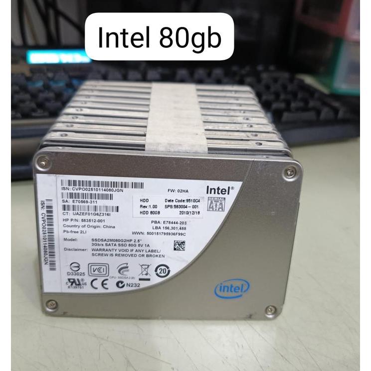 Jual SSD SATA 2.5 INTEL 80GB SSD INTEL BERGARANSI | Shopee Indonesia