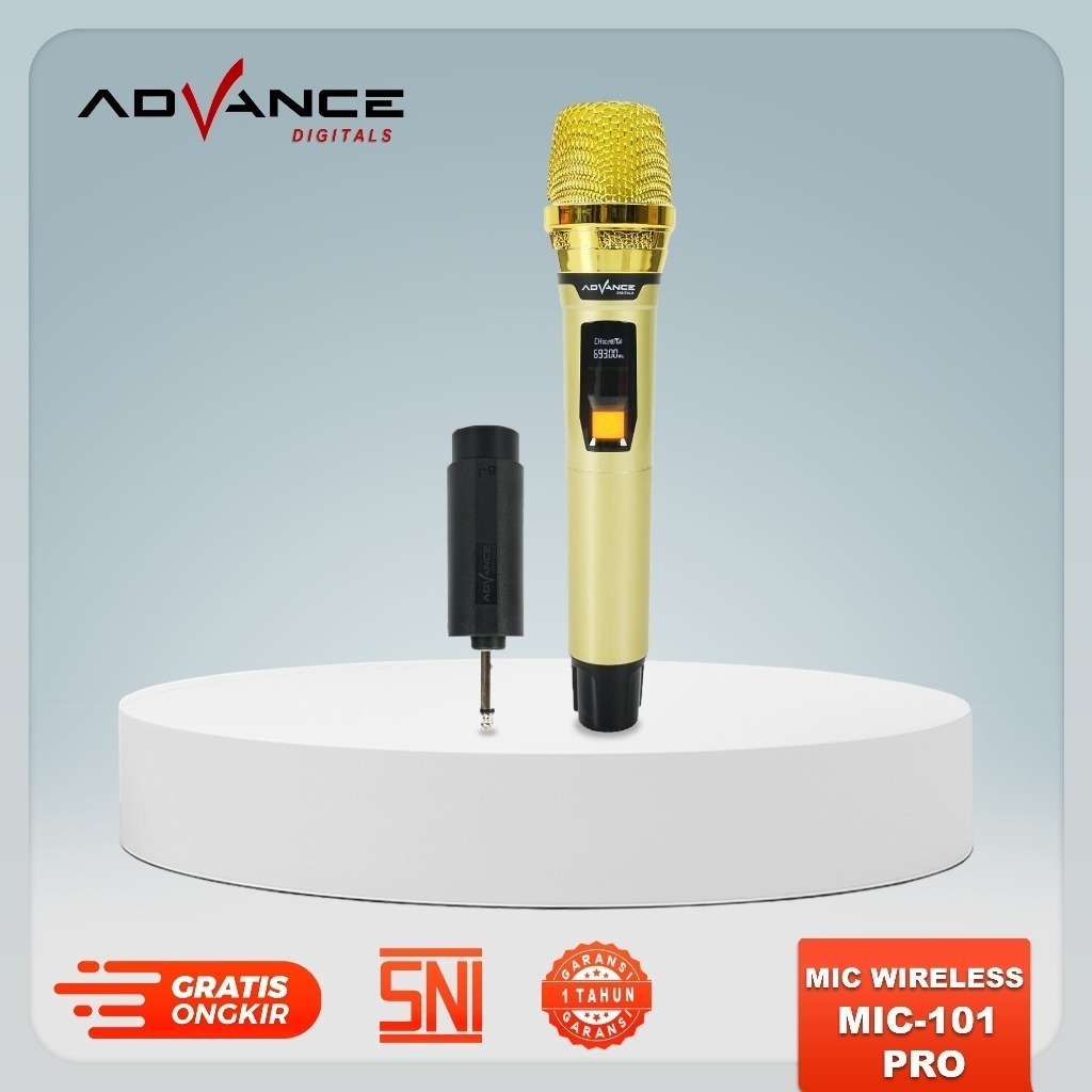 Jual Advance MIC-101 PRO Mic Wireless VHF, Kualitas Profesional, Harga ...
