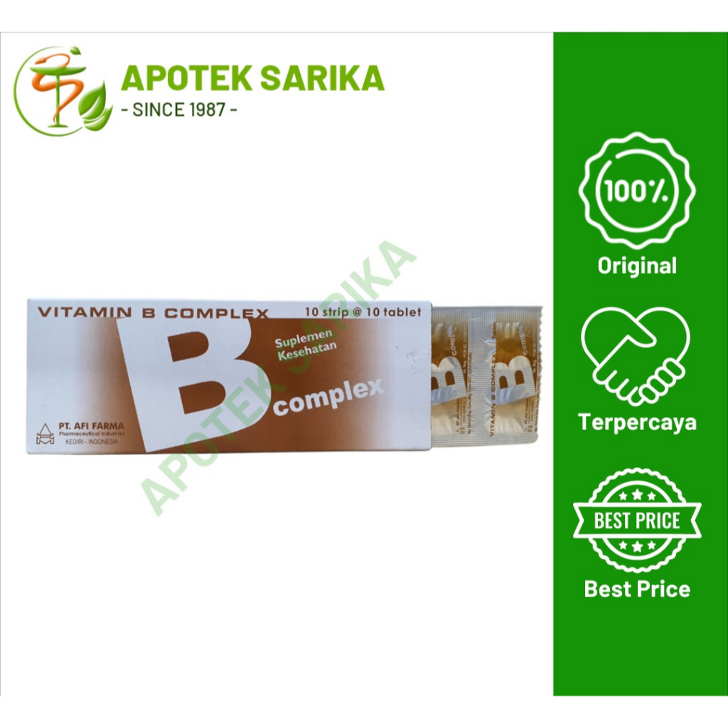 Jual Vitamin B Complex Strip Isi 10 Tablet - Suplemen Vitamin B1 B2 B6 ...