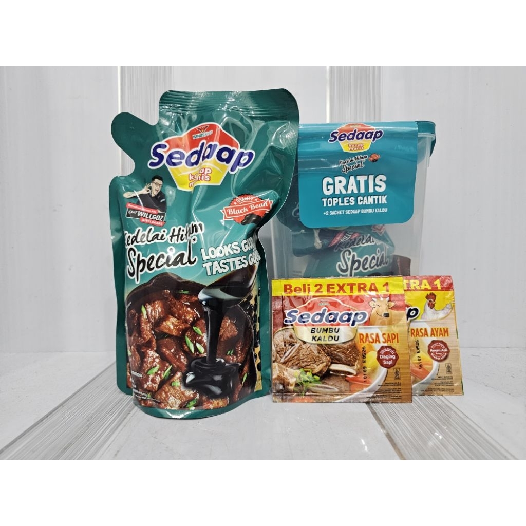 Jual Sedaap Kecap Manis Black Bean 725g GRATIS Toples Cantik + 2 Sachet ...