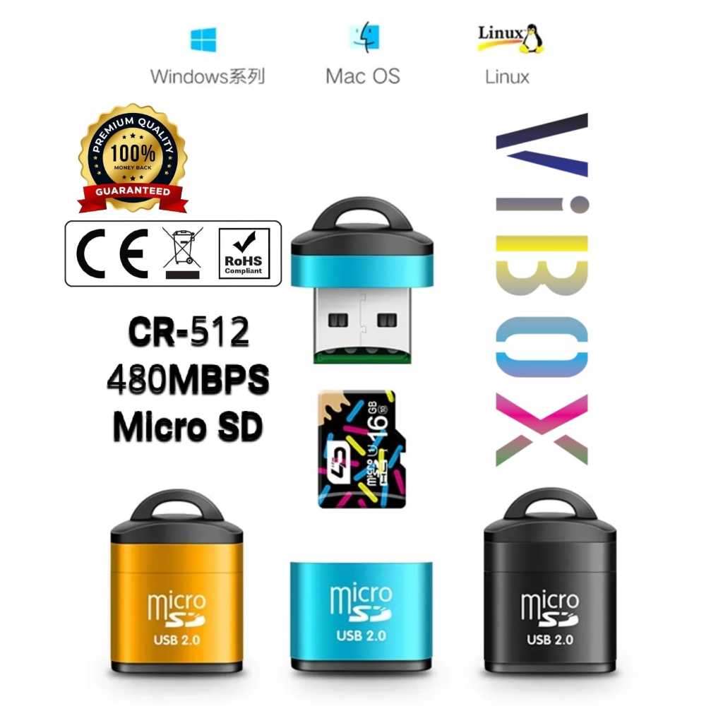 Jual Card Reader Micro Sd Metal CR-512 Usb3.0 High Speed Support Up To ...
