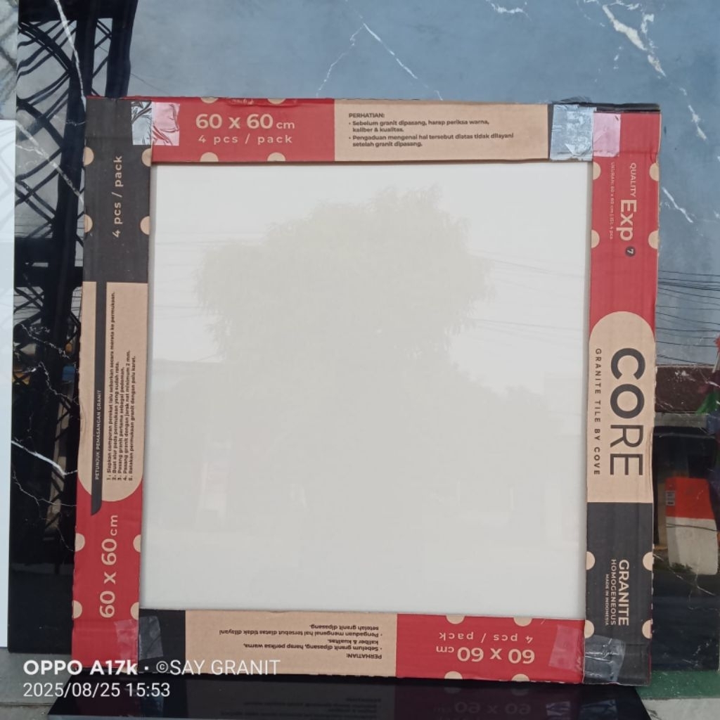 Jual Granit lantai 60x60.Cream polos 6001/CORE Granit | Shopee Indonesia