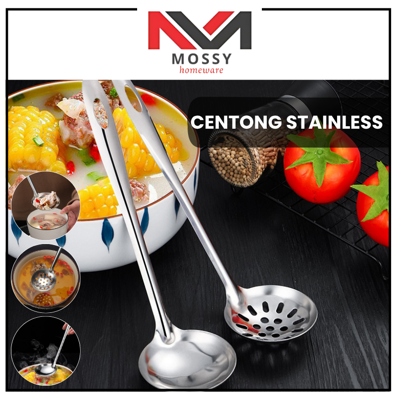 Jual MOSSY Centong Sayur Stainless Sendok Sup Saringan Sendok Kuah ...