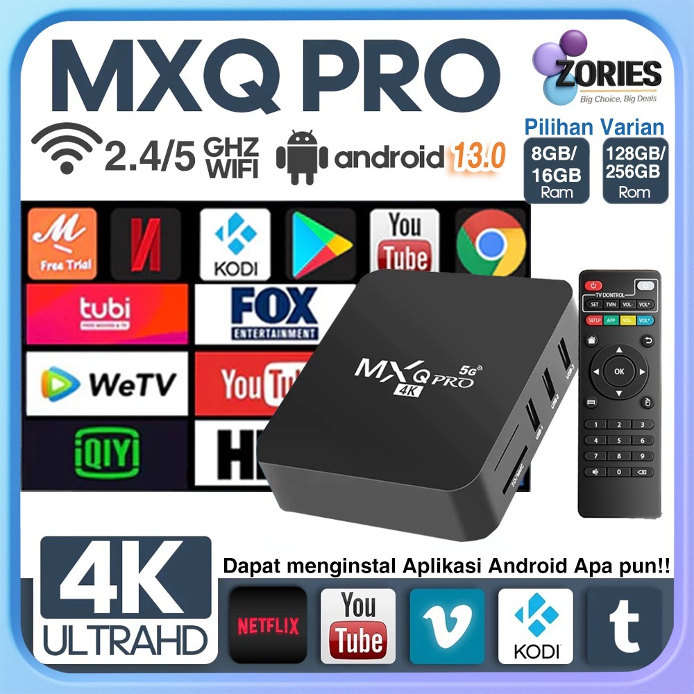 Jual MXQ PRO Android TV Box 4K HD Smart Set Top Box 4G+32G Bluetooth digital Stb TV BOX Smart TV ...