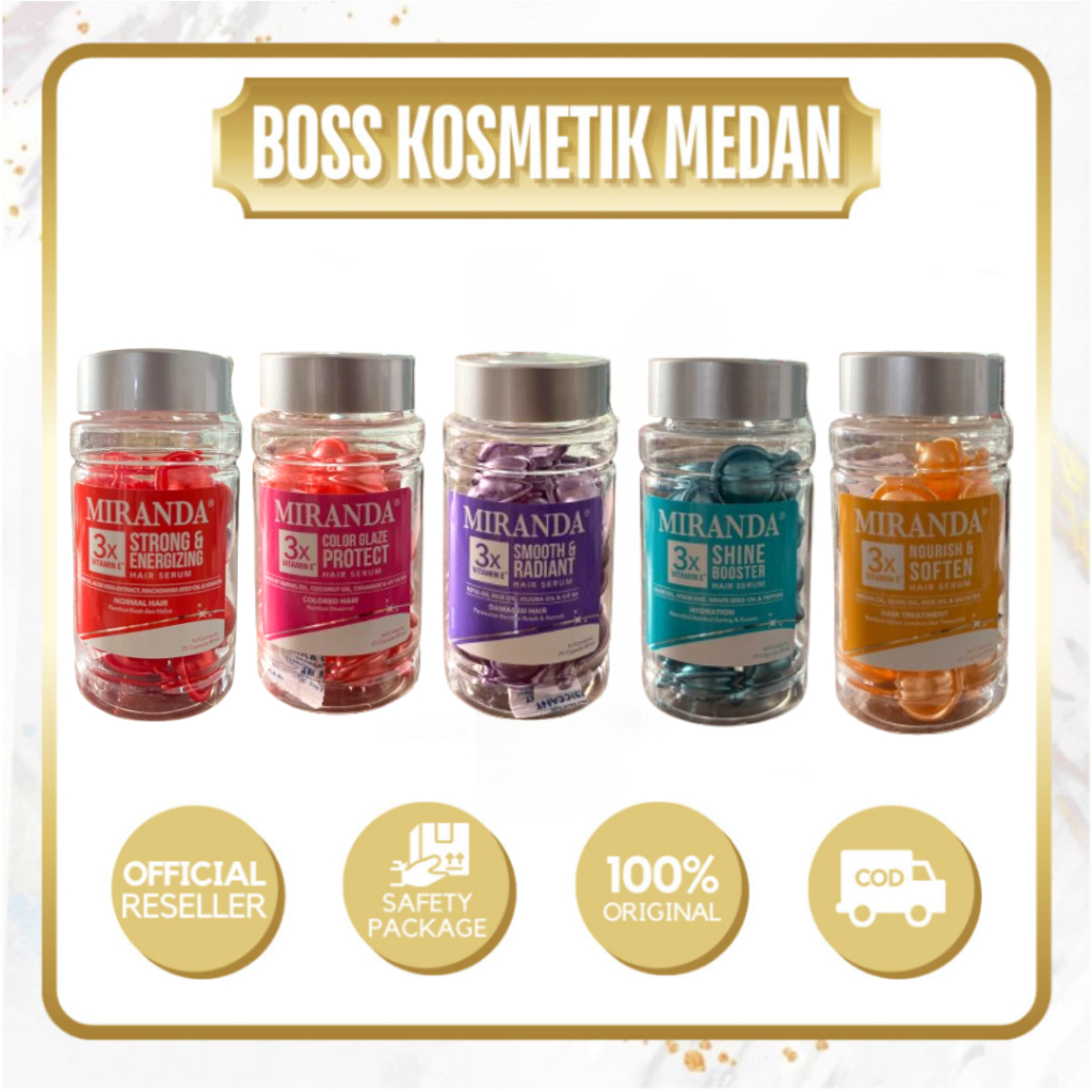Jual Miranda Hair Serum Serum Vitamin Rambut Isi 25 Capsule x 1ml ...